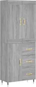 Skříň highboard šedá sonoma 69,5 x 34 x 180 cm kompozitní dřevo 3199799