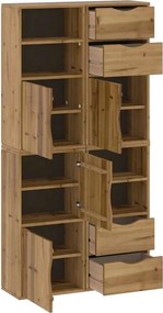 Boční skříňky 4 ks "ODDA" 40x24x79 cm Borovicový masiv 3365348