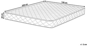 Oboustranná pružinová matrace středně tvrdá / tvrdá 140 x 200 cm DUO Beliani