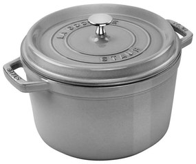 Staub Litinový vysoký hrnec s poklicí Cocotte, Ø 24 cm / 4,8 l, grafitově šedý 12502418