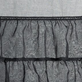 ZÁCLONA NA PÁSCE CARLI 140X270 CM ČERNÁ