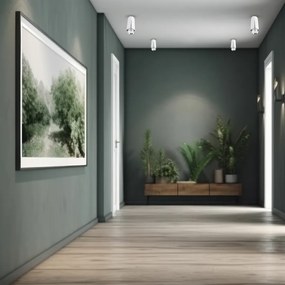 Stropní svítidlo Flower, 1x bílé/chromové kovové stínítko