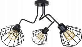 Lampa Černá Loft Stropní Závěsný Lustr Edison Diamant Brylan Edison