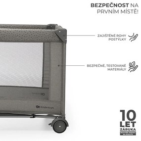Kinderkraft Postýlka cestovní Joy 2 Dark grey