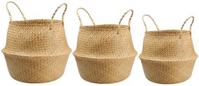 Tutumi, sada přírodních košů Boho 3ks 322161, hnědá, HOM-06668