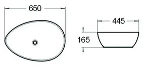 Mexen LIVIA umyvadlo, 65x44 CM, bílá, 21416500