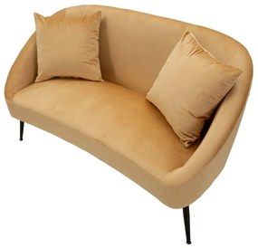 Designová pohovka Caerwyn 137 cm hnědá / černá