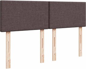 Box spring postel s matrací tmavě hnědá 140x190 cm textil 3288179
