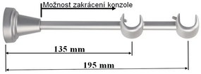 GARNÝŽE-HEBR Garnýž Kalisto satina dvojitá 150 cm