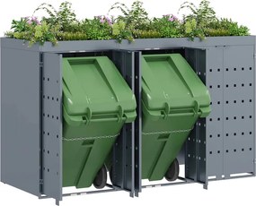 Úložný box na 3 popelnice Světle šedá 204 x 77,5 x 121,5 cm 3394749