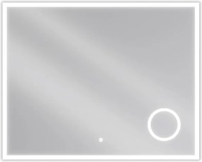 Mexen Kala osvětlené koupelnové zrcadlo s kosmetickým zrcátkem 100 x 80 cm, LED 6000K, proti zamlžování