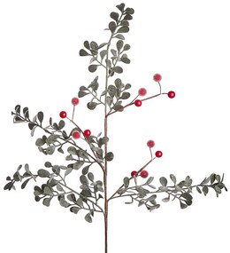 FLORISTA Větvička s bobulkami a třpytkami 53 cm