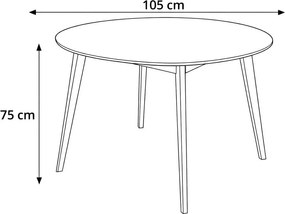 Jídelní set Bizerte 4+1, bílá