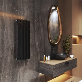 Gamma Vertical, topné těleso 296x800 mm, 278 W, černá matná, GMA-VERT-800296-BK