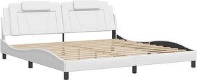 Rám postele Viana bez matrace bílý 200x200 cm umělá kůže 3208118