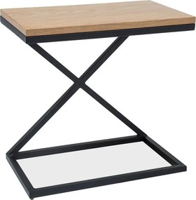 Casarredo - Komfort nábytek Odkládací stolek LIZ II dub/černý kov
