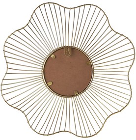 Nástěnné květinové zrcadlo ⌀ 40 cm zlaté SENS Beliani