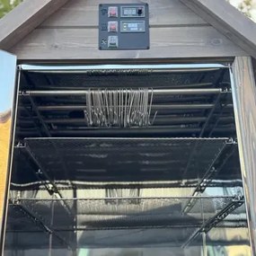 Kalme Elektrická dřevěná udírna s dymboxem 520L antracit