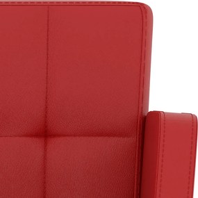 Barové stoličky 2 ks červené umělá kůže 323655