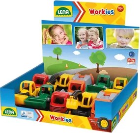 LENA Workies Auto na volný chod / Plast / Mix druhů / 12-14 cm / 18m+