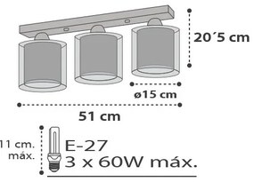 Dalber D-41413E - Dětské stropní svítidlo CLOUDS 3xE27/60W/230V