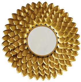 Flower nástěnné zrcadlo 90 cm zlaté