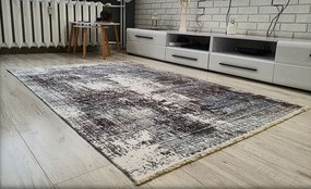 HU Šedo-modrý orientální koberec Banco 10137-BLUE Rozměr: 60x110 cm