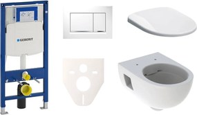 Cenově zvýhodněný závěsný WC set Geberit do lehkých stěn / předstěnová montáž + WC Geberit Selnova SIKOGES3S5