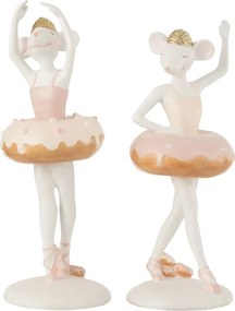 Set 2ks kouzelné Myšky-Baleríny s Donutem - 8*8*20 cm