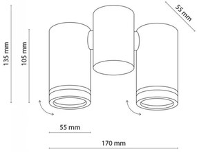 Bodové svítidlo JET SET 2xGU10/10W/230V bílá