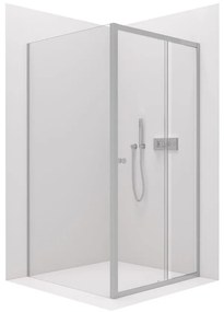 Cerano Varone, sprchový kout s posuvnými dveřmi 140 (dveře) x 90 (stěna) x 195 cm, 6mm čiré sklo, chromový profil, CER-CER-DY50514090