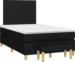 Box spring postel s matrací černá 120x190 cm textil 3270392