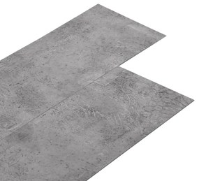 Nesamolepicí PVC podlahová prkna 5,26 m² 2 mm cementově hnědá