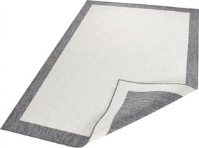 Kusový koberec Twin-Wendeteppiche 103108 creme grau – na von aj na doma, 200x290, šedá, chodba / predsieň, Hanse Home