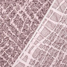Bielastické potahy GRAFITI NOVÉ kaštanově hnědé trojkřeslo s dřevěnými rukojeťmi (š. 150 - 200 cm)