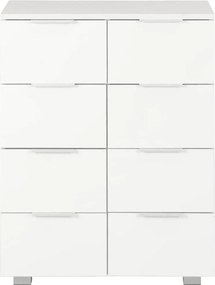 Příborník bílý s vysokým leskem 60x35x80 cm kompozitní dřevo 283712