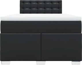 Box spring postel s matrací černá 120x190 cm umělá kůže 3288412