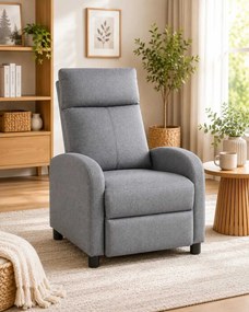 LuxuryForm DESIGN Televizní křeslo RUFO s polohováním - šedé