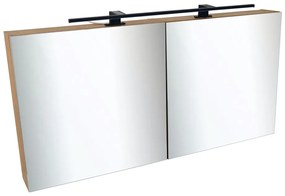 Comodo Zrcadlová skříňka Ideal OW 120 ZS LED-B s osvětlením Any LED 80 B, černá