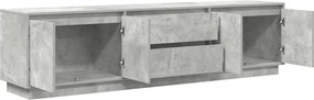 TV skříňka s LED osvětlením betonově šedá 193,5x41x50 cm 3328438
