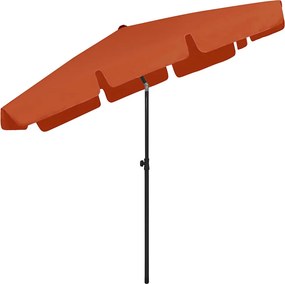 Plážový slunečník terakotový 200 x 125 cm 314732
