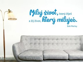 Samolepky na zeď - Miluj Život Barva: Zlatá, Velikost: 150x57 cm