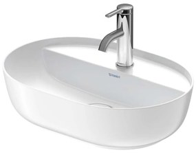 Duravit Luv - Umyvadlo na desku, 50x35 cm, bez přepadu, s otvorem pro baterii, WonderGliss, bílá/matná bílá 03805026001