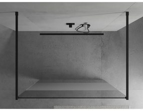Mexen Kioto volně stojící sprchová zástěna 140 x 200 cm, Průhledné/Vzor jinovatky 8 mm, Černá - 800-140-002-70-35