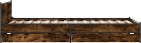Rám postele se zásuvkami kouřový dub 75x190 cm kompozitní dřevo 3279974