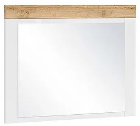 HOLTEN zrcadlo LUS, bílá/dub wotan/bílý lesk