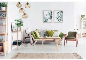 Závěsné svítidlo Timber, 4x dřevěné stínítko,