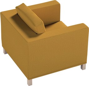 Potah na křesko IKEA Karlanda, krátký barva žlutá látka pletený vzor