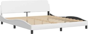 Postel s matrací Dover bílá 180 x 200 cm umělá kůže 3208458