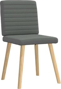 Otočné jídelní židle 6 ks tmavě šedé textil 3315545